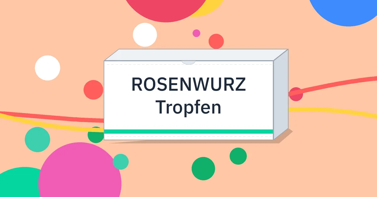 Symbolbild: Packung mit der Aufschrift ROSENWURZ Tropfen (PZN 18781156) – Verfügbarkeit und Bezug in Apotheken in Frankfurt am Main