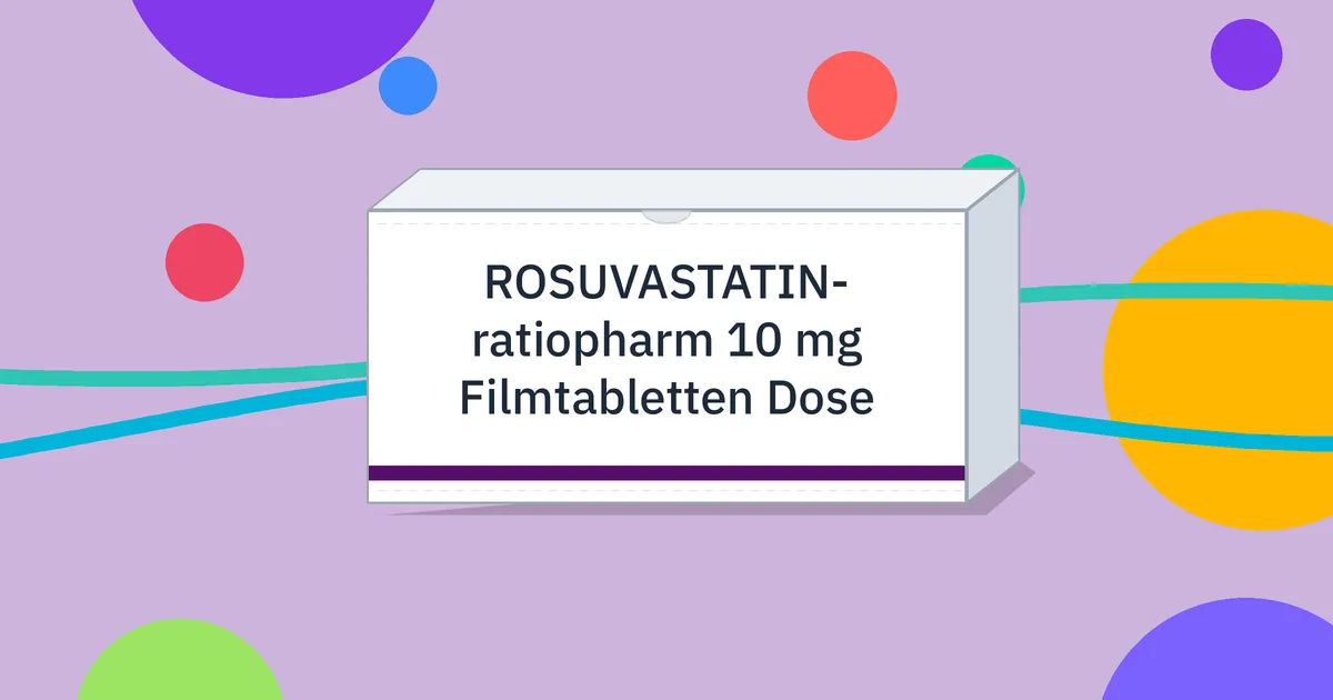 Symbolbild: Packung mit der Aufschrift ROSUVASTATIN-ratiopharm 10 mg Filmtabletten Dose (PZN 19210303) – Verfügbarkeit und Bezug in Apotheken in Frankfurt am Main
