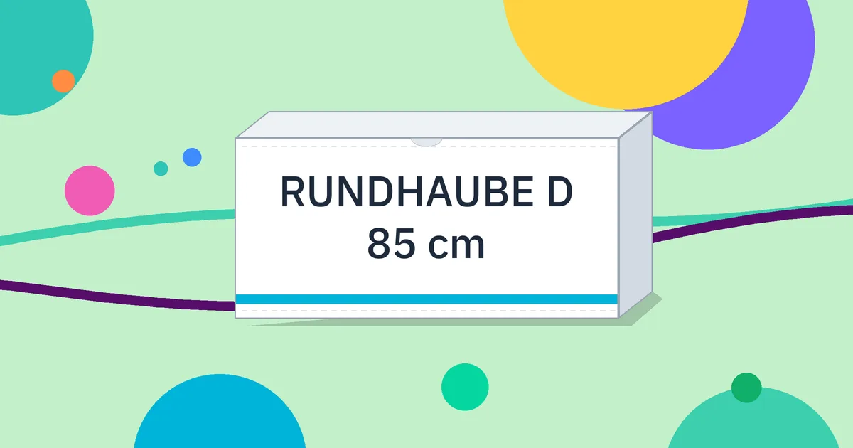 Symbolbild: Packung mit der Aufschrift RUNDHAUBE D 85 cm (PZN 07600358) – Verfügbarkeit und Bezug in Apotheken in Frankfurt am Main