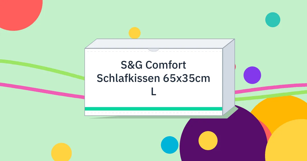 Symbolbild: Packung mit der Aufschrift S&G Comfort Schlafkissen 65x35cm L (PZN 03756543) – Verfügbarkeit und Bezug in Apotheken in Frankfurt am Main