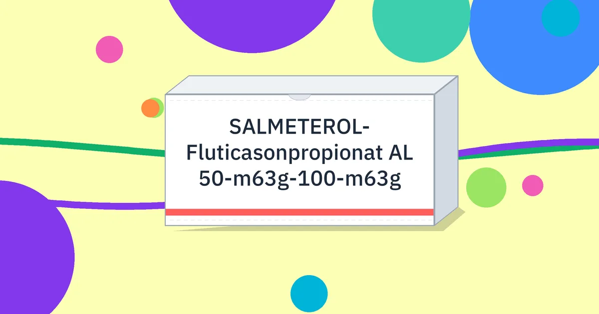 Symbolbild: Packung mit der Aufschrift SALMETEROL-Fluticasonpropionat AL 50-m63g-100-m63g (PZN 16875083) – Verfügbarkeit und Bezug in Apotheken in Frankfurt am Main