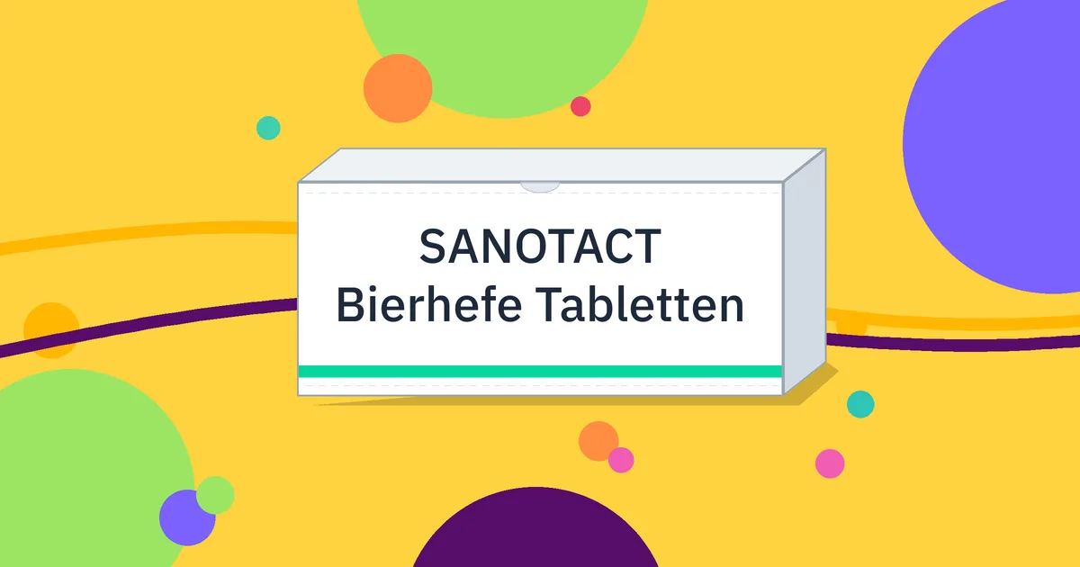 Symbolbild: Packung mit der Aufschrift SANOTACT Bierhefe Tabletten (PZN 17380320) – Verfügbarkeit und Bezug in Apotheken in Frankfurt am Main