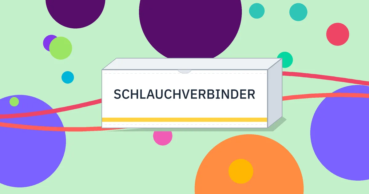 Symbolbild: Packung mit der Aufschrift SCHLAUCHVERBINDER (PZN 03713752) – Verfügbarkeit und Bezug in Apotheken in Frankfurt am Main