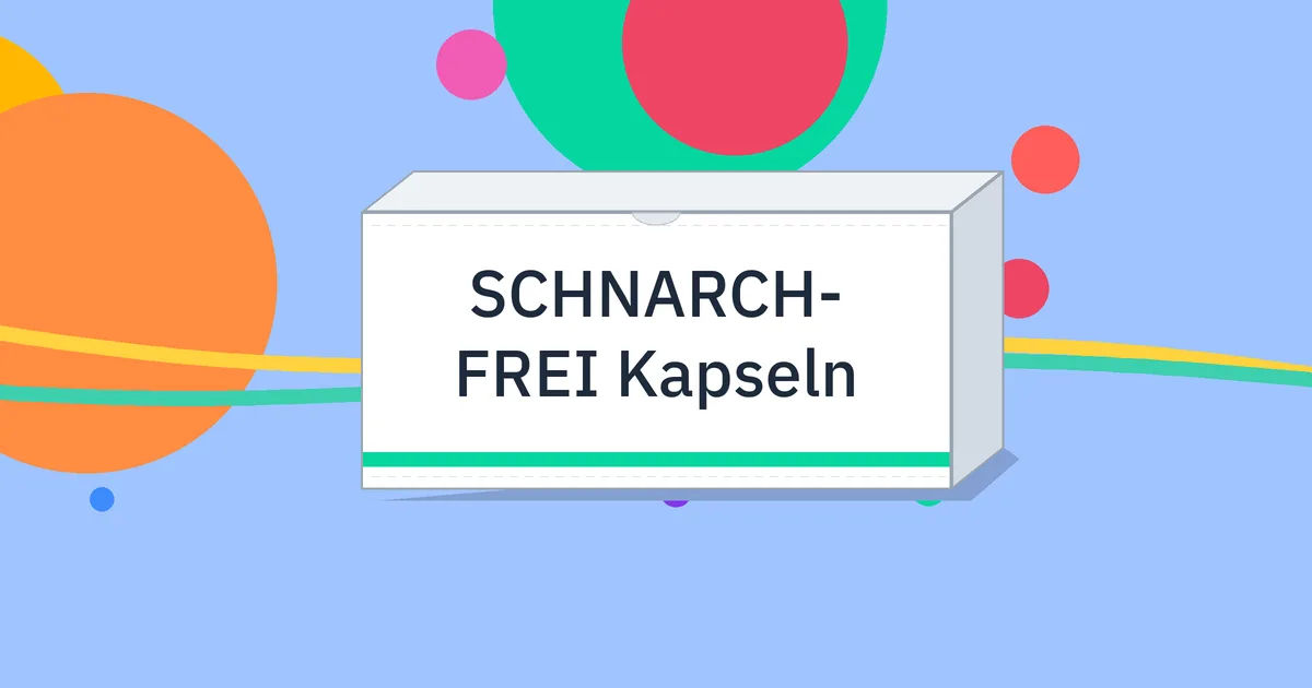 Symbolbild: Packung mit der Aufschrift SCHNARCH-FREI Kapseln (PZN 05007774) – Verfügbarkeit und Bezug in Apotheken in Frankfurt am Main