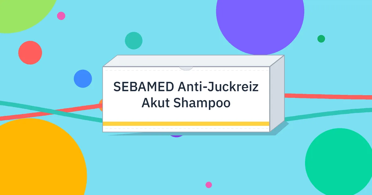 Symbolbild: Packung mit der Aufschrift SEBAMED Anti-Juckreiz Akut Shampoo (PZN 19856666) – Verfügbarkeit und Bezug in Apotheken in Frankfurt am Main