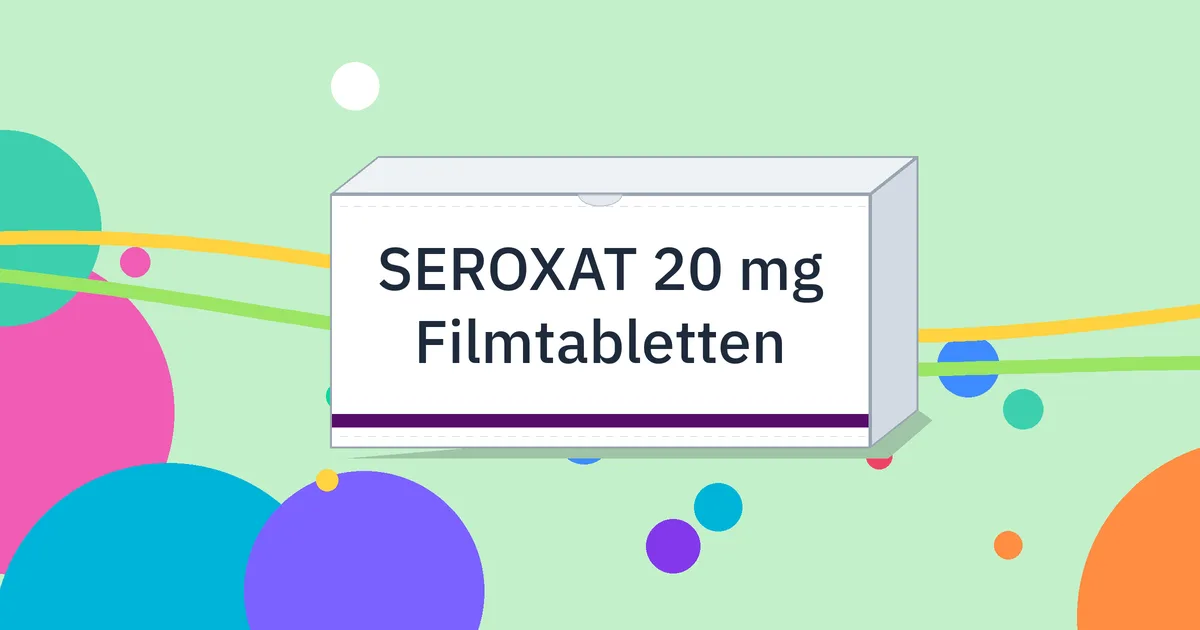 Symbolbild: Packung mit der Aufschrift SEROXAT 20 mg Filmtabletten (PZN 00221221) – Verfügbarkeit und Bezug in Apotheken in Frankfurt am Main
