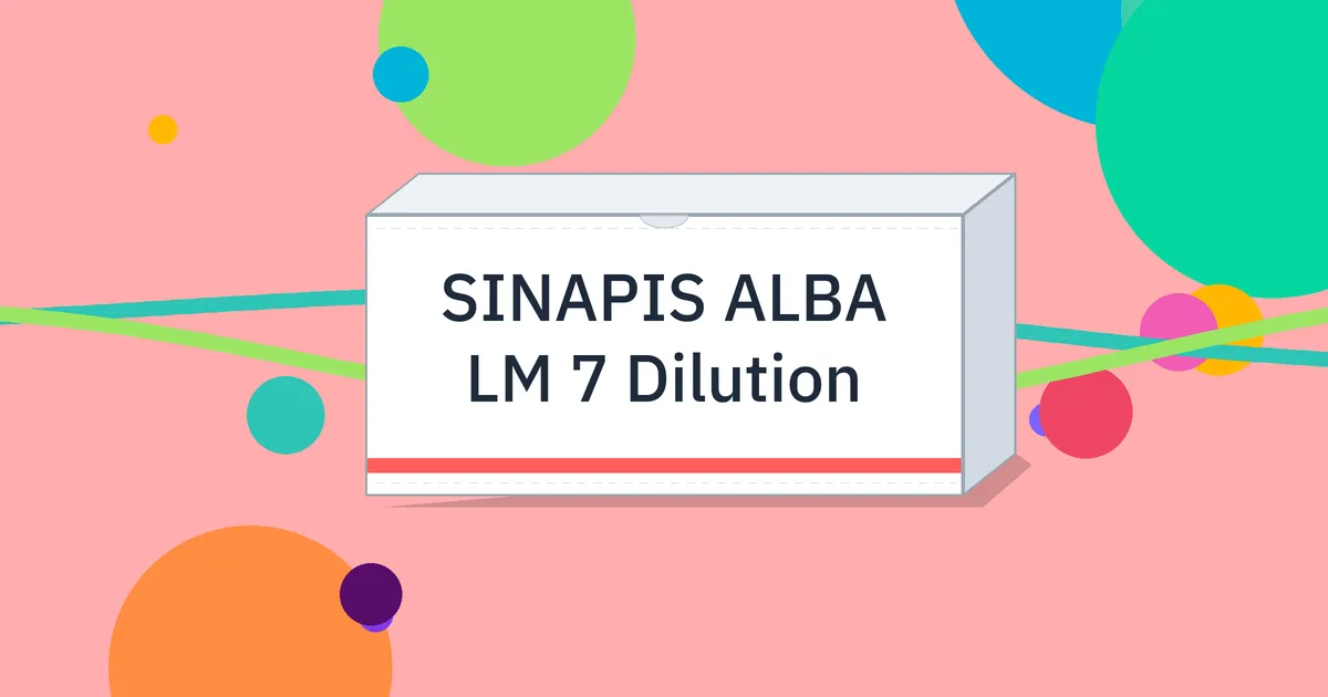 Symbolbild: Packung mit der Aufschrift SINAPIS ALBA LM 7 Dilution (PZN 13190568) – Verfügbarkeit und Bezug in Apotheken in Frankfurt am Main