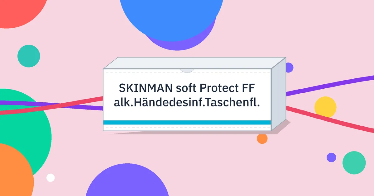 Symbolbild: Packung mit der Aufschrift SKINMAN soft Protect FF alk.Händedesinf.Taschenfl. (PZN 16768039) – Verfügbarkeit und Bezug in Apotheken in Frankfurt am Main