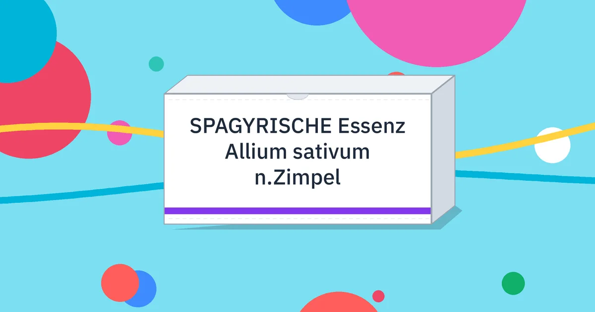 Symbolbild: Packung mit der Aufschrift SPAGYRISCHE Essenz Allium sativum n.Zimpel (PZN 00915550) – Verfügbarkeit und Bezug in Apotheken in Frankfurt am Main