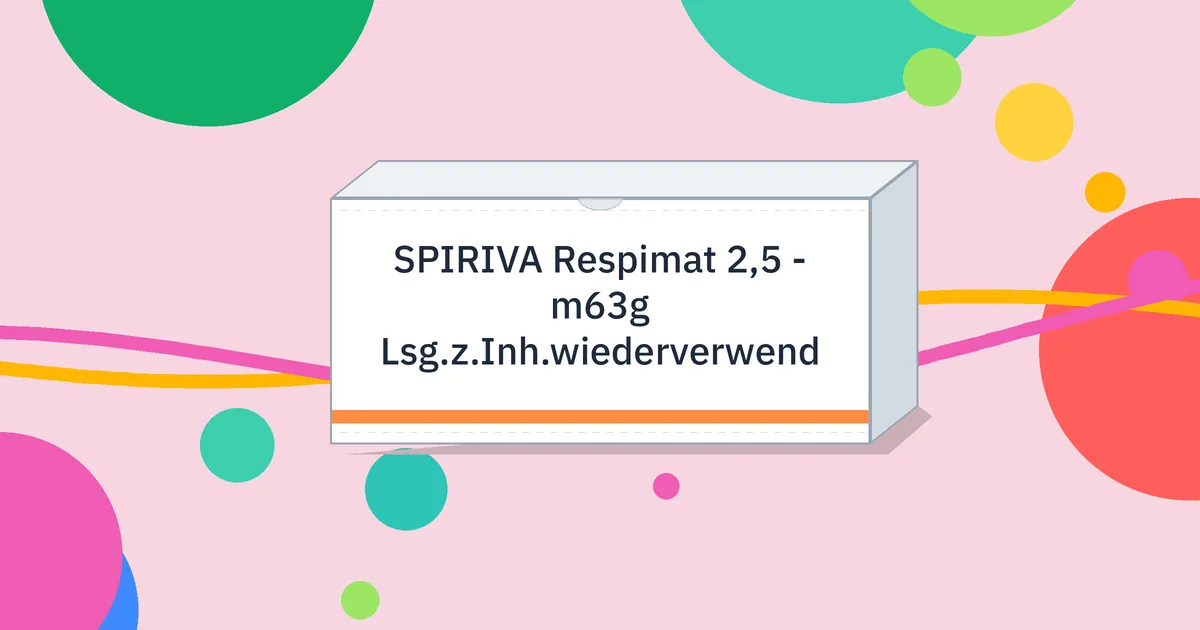 Symbolbild: Packung mit der Aufschrift SPIRIVA Respimat 2,5 -m63g Lsg.z.Inh.wiederverwend (PZN 16120692) – Verfügbarkeit und Bezug in Apotheken in Frankfurt am Main