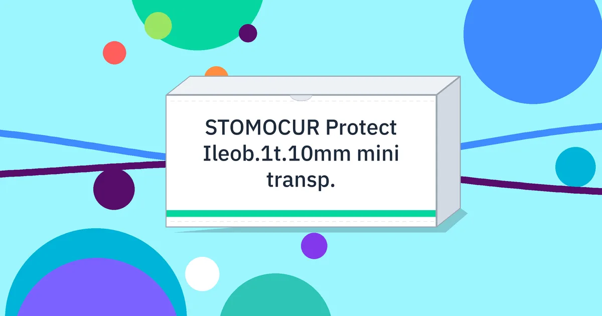 Symbolbild: Packung mit der Aufschrift STOMOCUR Protect Ileob.1t.10mm mini transp. (PZN 07342040) – Verfügbarkeit und Bezug in Apotheken in Frankfurt am Main