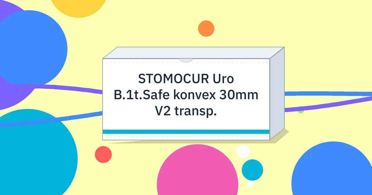 Symbolbild: Packung mit der Aufschrift STOMOCUR Uro B.1t.Safe konvex 30mm V2 transp. (PZN 16622413) – Verfügbarkeit und Bezug in Apotheken in Frankfurt am Main