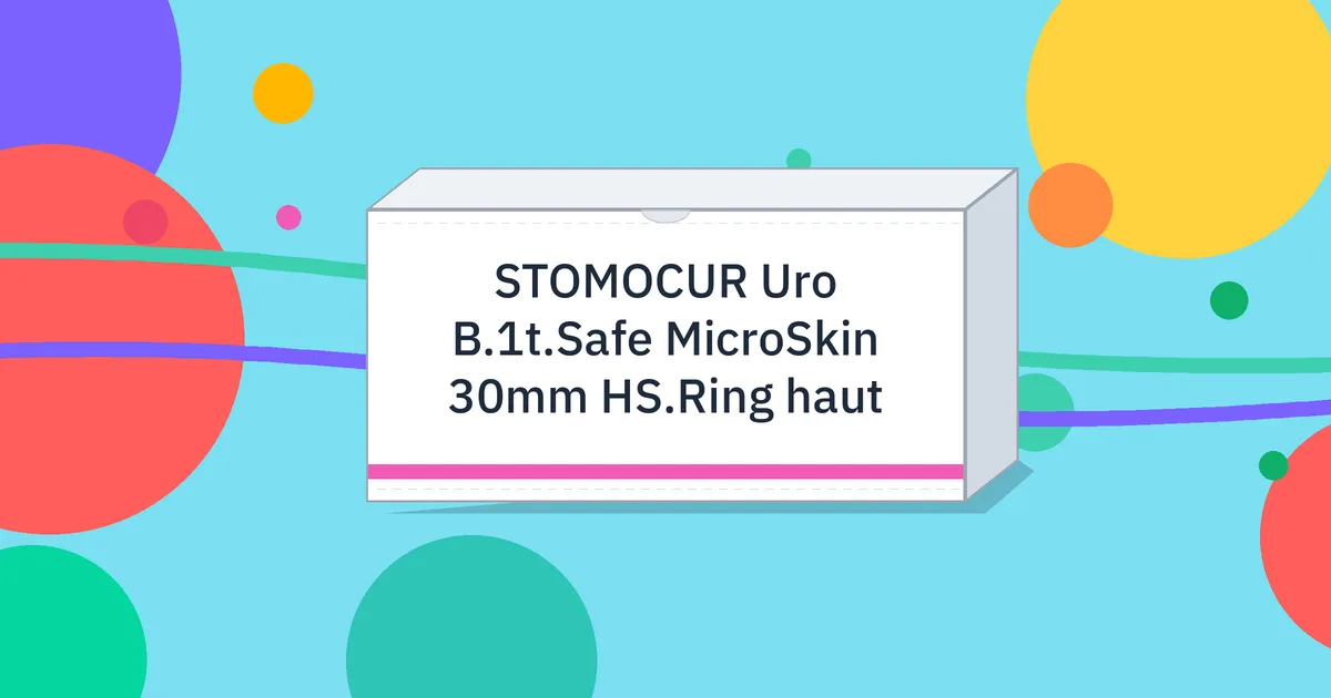 Symbolbild: Packung mit der Aufschrift STOMOCUR Uro B.1t.Safe MicroSkin 30mm HS.Ring haut (PZN 17160512) – Verfügbarkeit und Bezug in Apotheken in Frankfurt am Main