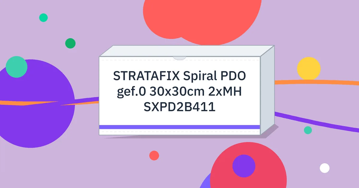 Symbolbild: Packung mit der Aufschrift STRATAFIX Spiral PDO gef.0 30x30cm 2xMH SXPD2B411 (PZN 20924427) – Verfügbarkeit und Bezug in Apotheken in Frankfurt am Main