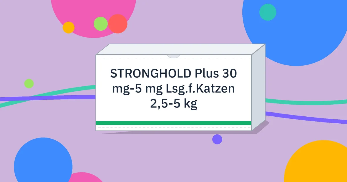 Symbolbild: Packung mit der Aufschrift STRONGHOLD Plus 30 mg-5 mg Lsg.f.Katzen 2,5-5 kg (PZN 13593214) – Verfügbarkeit und Bezug in Apotheken in Frankfurt am Main
