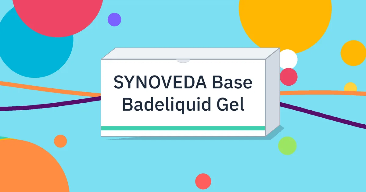 Symbolbild: Packung mit der Aufschrift SYNOVEDA Base Badeliquid Gel (PZN 03850621) – Verfügbarkeit und Bezug in Apotheken in Frankfurt am Main