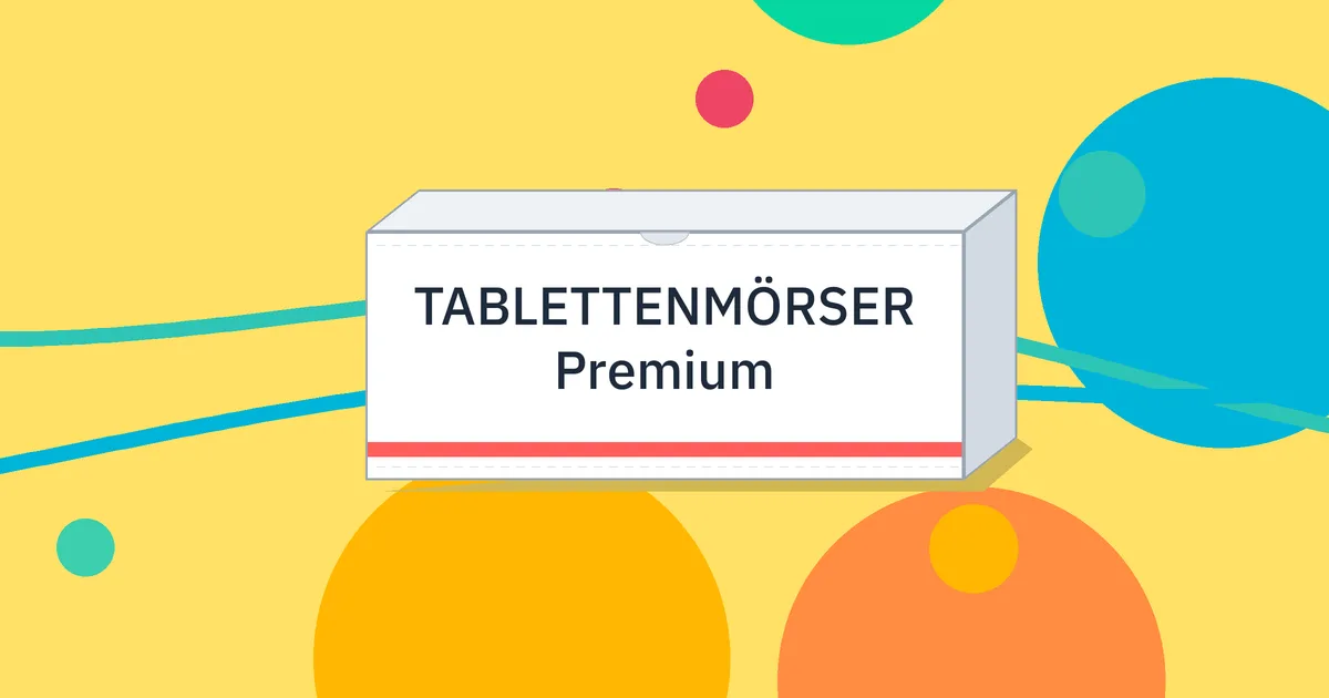 Symbolbild: Packung mit der Aufschrift TABLETTENMÖRSER Premium (PZN 19971700) – Verfügbarkeit und Bezug in Apotheken in Frankfurt am Main
