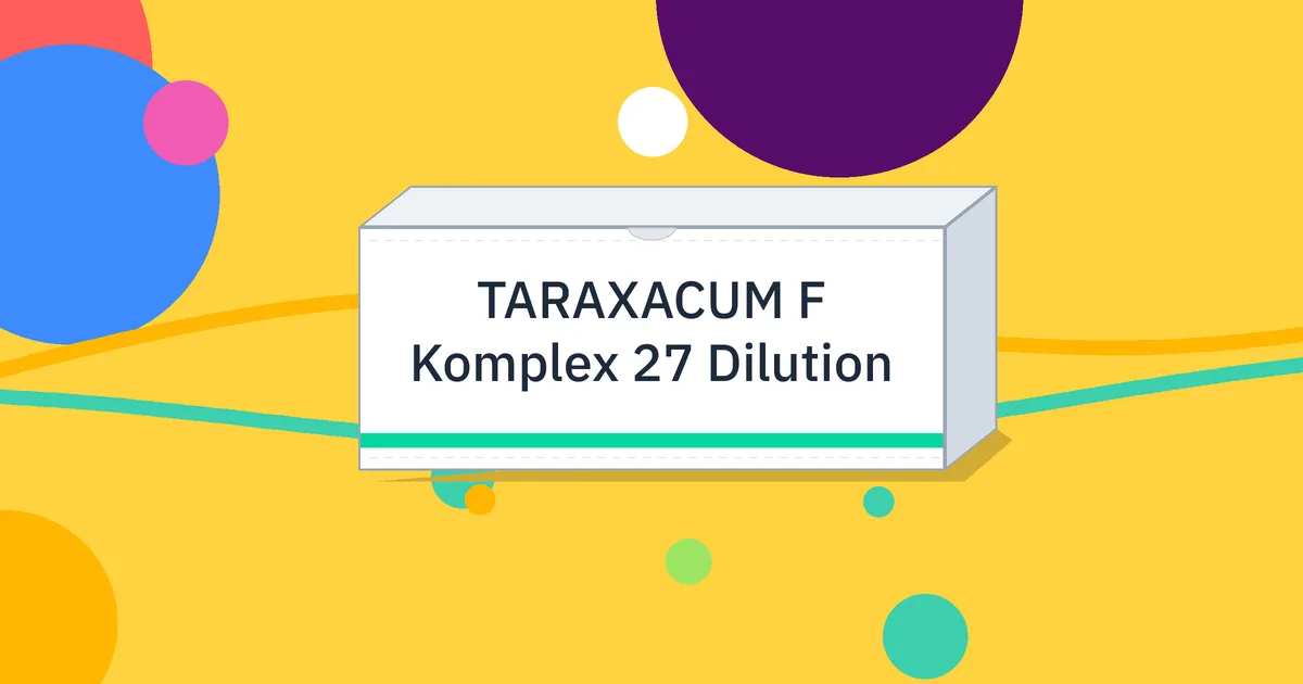 Symbolbild: Packung mit der Aufschrift TARAXACUM F Komplex 27 Dilution (PZN 01012749) – Verfügbarkeit und Bezug in Apotheken in Frankfurt am Main