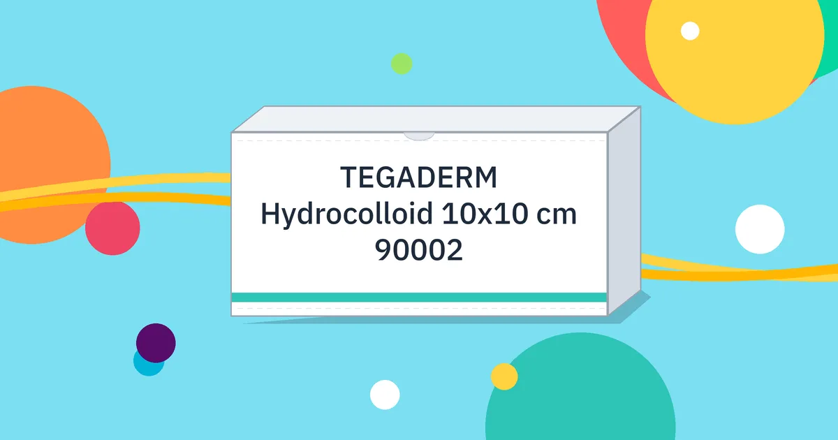 Symbolbild: Packung mit der Aufschrift TEGADERM Hydrocolloid 10x10 cm 90002 (PZN 09008598) – Verfügbarkeit und Bezug in Apotheken in Frankfurt am Main