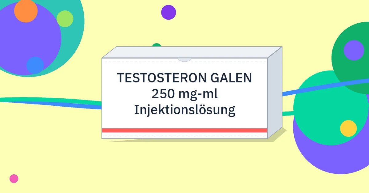 Symbolbild: Packung mit der Aufschrift TESTOSTERON GALEN 250 mg-ml Injektionslösung (PZN 19823046) – Verfügbarkeit und Bezug in Apotheken in Frankfurt am Main