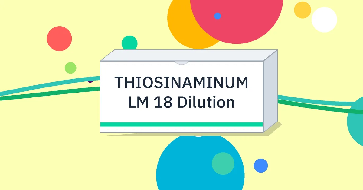Symbolbild: Packung mit der Aufschrift THIOSINAMINUM LM 18 Dilution (PZN 13221240) – Verfügbarkeit und Bezug in Apotheken in Frankfurt am Main