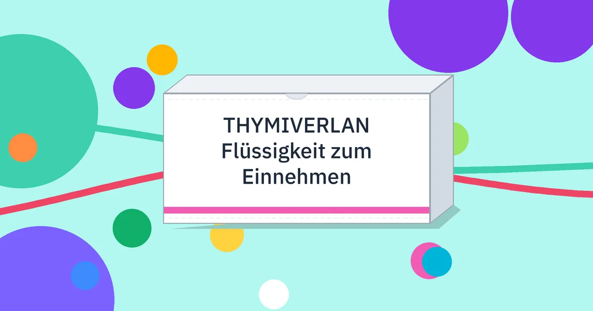 Symbolbild: Packung mit der Aufschrift THYMIVERLAN Flüssigkeit zum Einnehmen (PZN 14165319) – Verfügbarkeit und Bezug in Apotheken in Frankfurt am Main