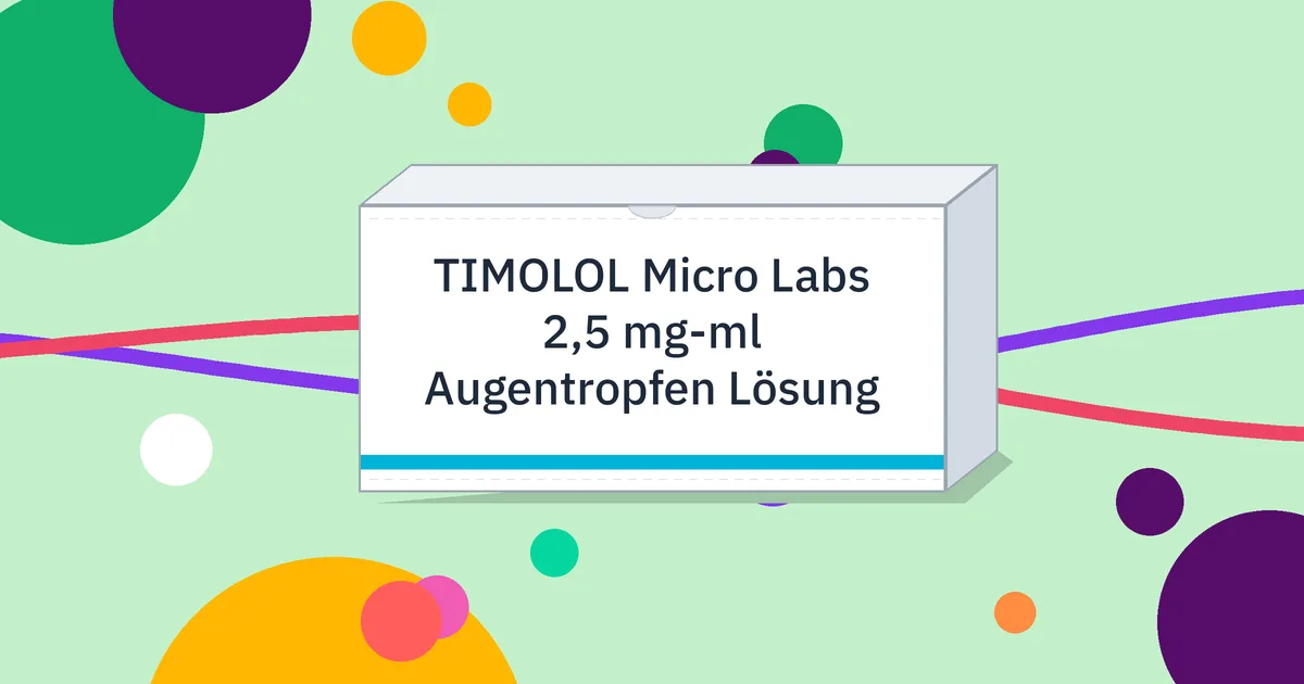Symbolbild: Packung mit der Aufschrift TIMOLOL Micro Labs 2,5 mg-ml Augentropfen Lösung (PZN 15228329) – Verfügbarkeit und Bezug in Apotheken in Frankfurt am Main