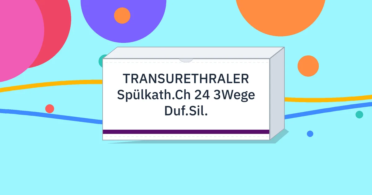 Symbolbild: Packung mit der Aufschrift TRANSURETHRALER Spülkath.Ch 24 3Wege Duf.Sil. (PZN 04506676) – Verfügbarkeit und Bezug in Apotheken in Frankfurt am Main