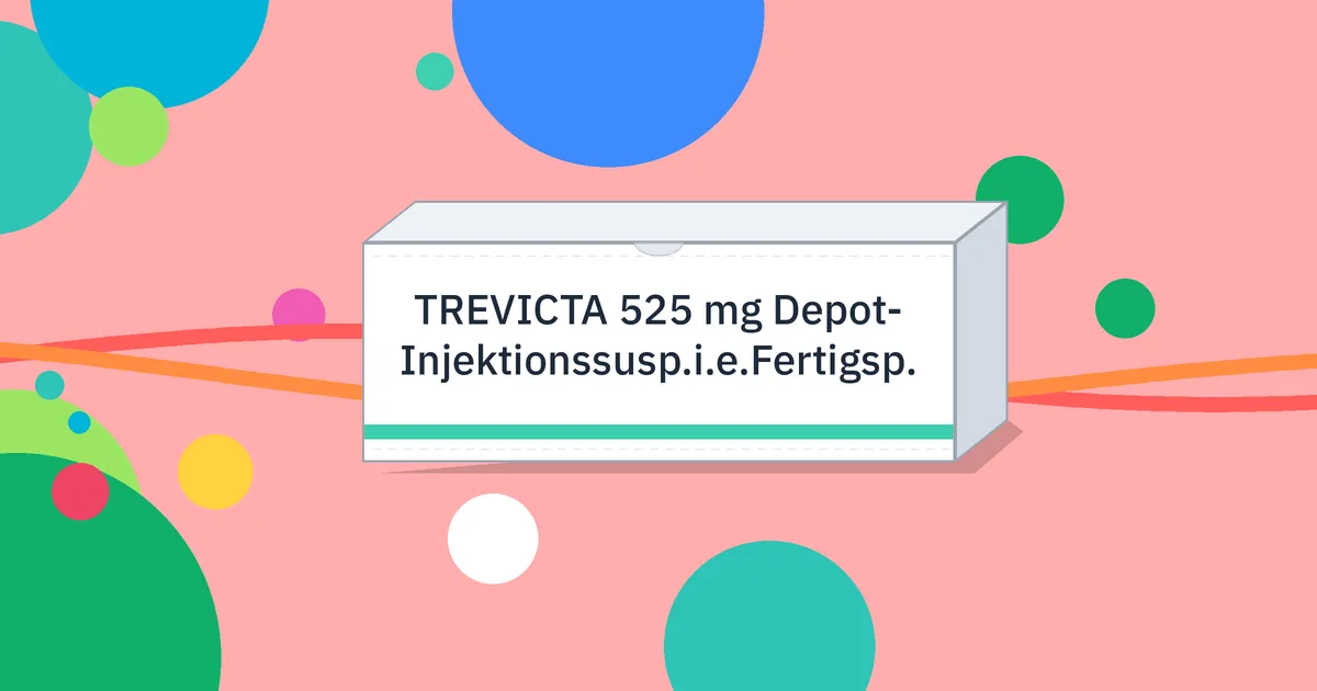 Symbolbild: Packung mit der Aufschrift TREVICTA 525 mg Depot-Injektionssusp.i.e.Fertigsp. (PZN 16992334) – Verfügbarkeit und Bezug in Apotheken in Frankfurt am Main