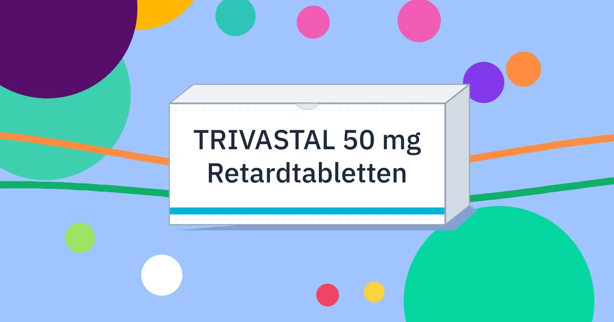 Symbolbild: Packung mit der Aufschrift TRIVASTAL 50 mg Retardtabletten (PZN 10224723) – Verfügbarkeit und Bezug in Apotheken in Frankfurt am Main