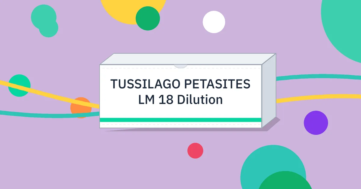 Symbolbild: Packung mit der Aufschrift TUSSILAGO PETASITES LM 18 Dilution (PZN 13254392) – Verfügbarkeit und Bezug in Apotheken in Frankfurt am Main