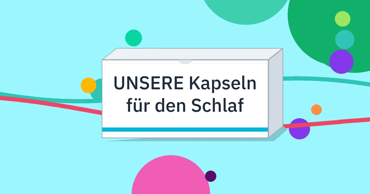 Symbolbild: Packung mit der Aufschrift UNSERE Kapseln für den Schlaf (PZN 12900157) – Verfügbarkeit und Bezug in Apotheken in Frankfurt am Main