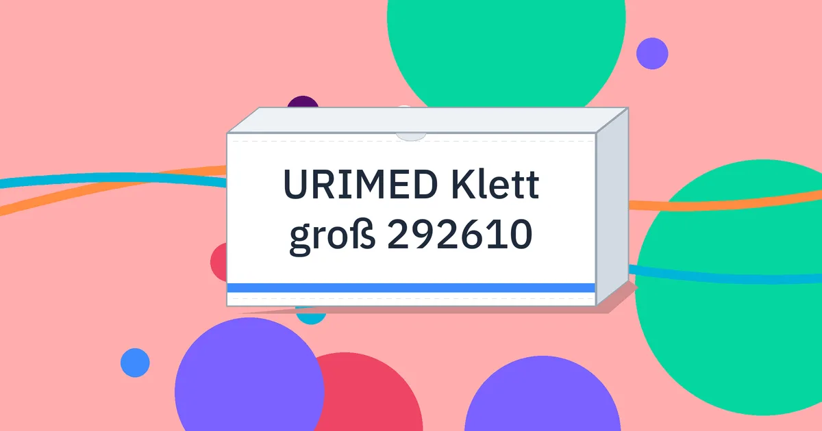 Symbolbild: Packung mit der Aufschrift URIMED Klett groß 292610 (PZN 01466901) – Verfügbarkeit und Bezug in Apotheken in Frankfurt am Main