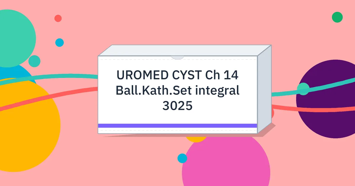 Symbolbild: Packung mit der Aufschrift UROMED CYST Ch 14 Ball.Kath.Set integral 3025 (PZN 07198502) – Verfügbarkeit und Bezug in Apotheken in Frankfurt am Main