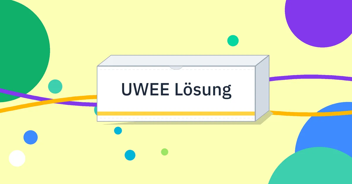 Symbolbild: Packung mit der Aufschrift UWEE Lösung (PZN 05022762) – Verfügbarkeit und Bezug in Apotheken in Frankfurt am Main