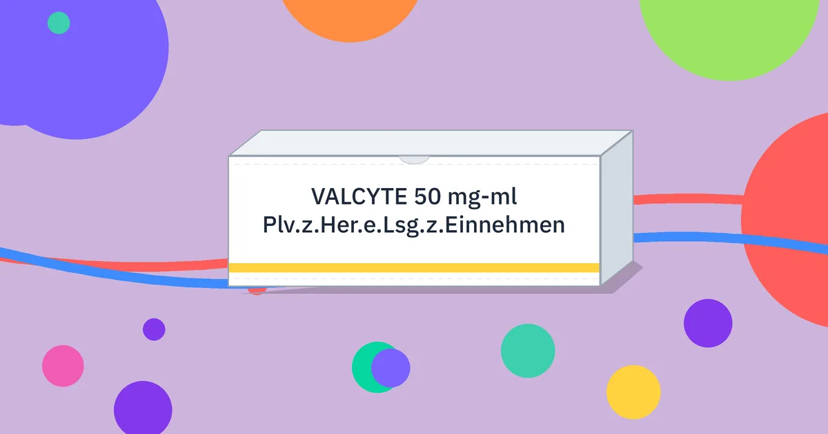 Symbolbild: Packung mit der Aufschrift VALCYTE 50 mg-ml Plv.z.Her.e.Lsg.z.Einnehmen (PZN 18240093) – Verfügbarkeit und Bezug in Apotheken in Frankfurt am Main