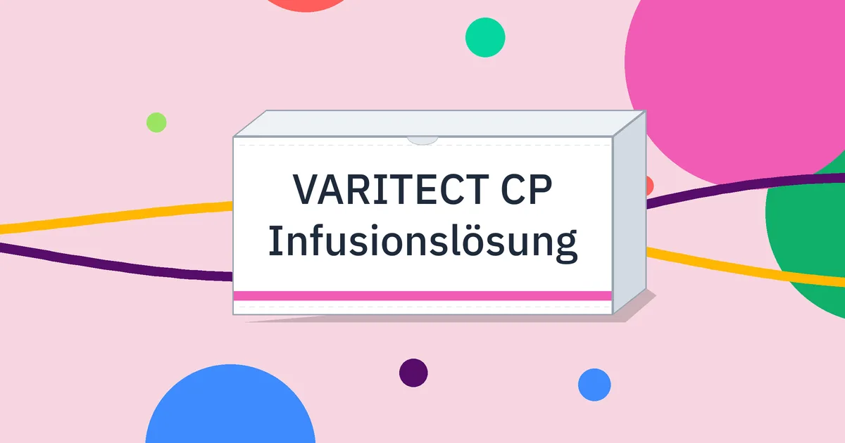 Symbolbild: Packung mit der Aufschrift VARITECT CP Infusionslösung (PZN 02044013) – Verfügbarkeit und Bezug in Apotheken in Frankfurt am Main