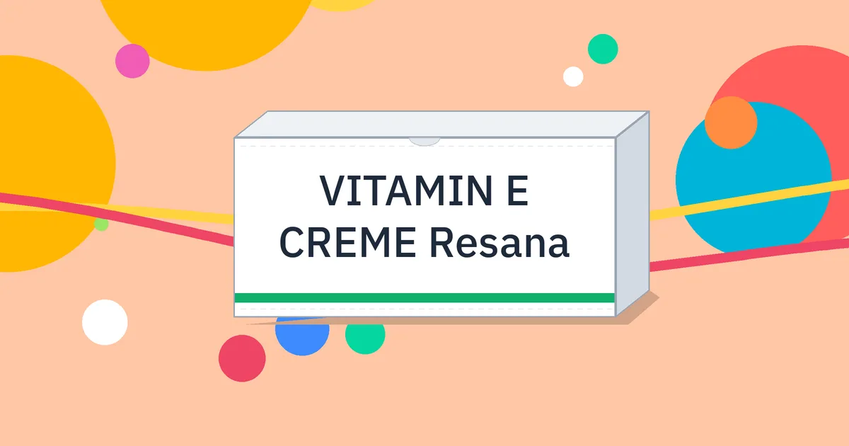 Symbolbild: Packung mit der Aufschrift VITAMIN E CREME Resana (PZN 07392948) – Verfügbarkeit und Bezug in Apotheken in Frankfurt am Main