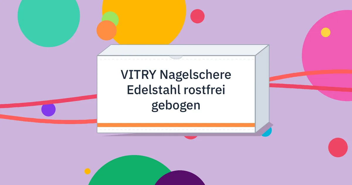 Symbolbild: Packung mit der Aufschrift VITRY Nagelschere Edelstahl rostfrei gebogen (PZN 05044628) – Verfügbarkeit und Bezug in Apotheken in Frankfurt am Main