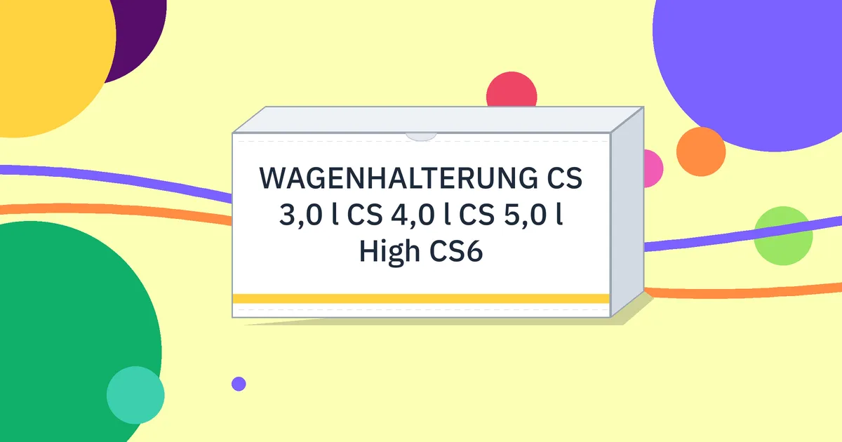 Symbolbild: Packung mit der Aufschrift WAGENHALTERUNG CS 3,0 l CS 4,0 l CS 5,0 l High CS6 (PZN 09107136) – Verfügbarkeit und Bezug in Apotheken in Frankfurt am Main