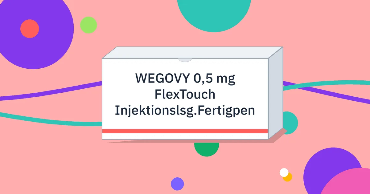 Symbolbild: Packung mit der Aufschrift WEGOVY 0,5 mg FlexTouch Injektionslsg.Fertigpen (PZN 19820792) – Verfügbarkeit und Bezug in Apotheken in Frankfurt am Main
