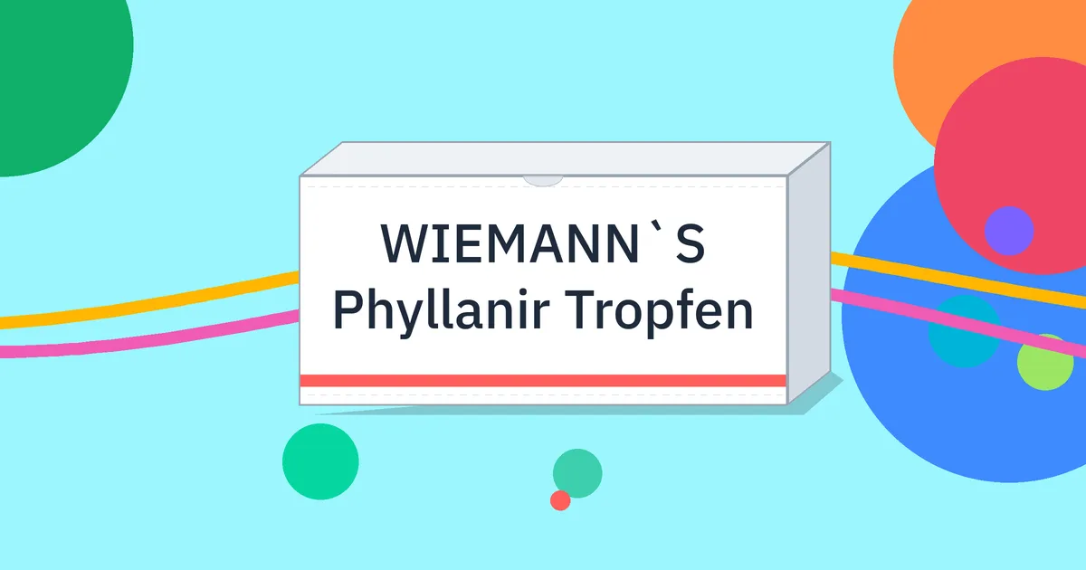 Symbolbild: Packung mit der Aufschrift WIEMANN`S Phyllanir Tropfen (PZN 02434429) – Verfügbarkeit und Bezug in Apotheken in Frankfurt am Main