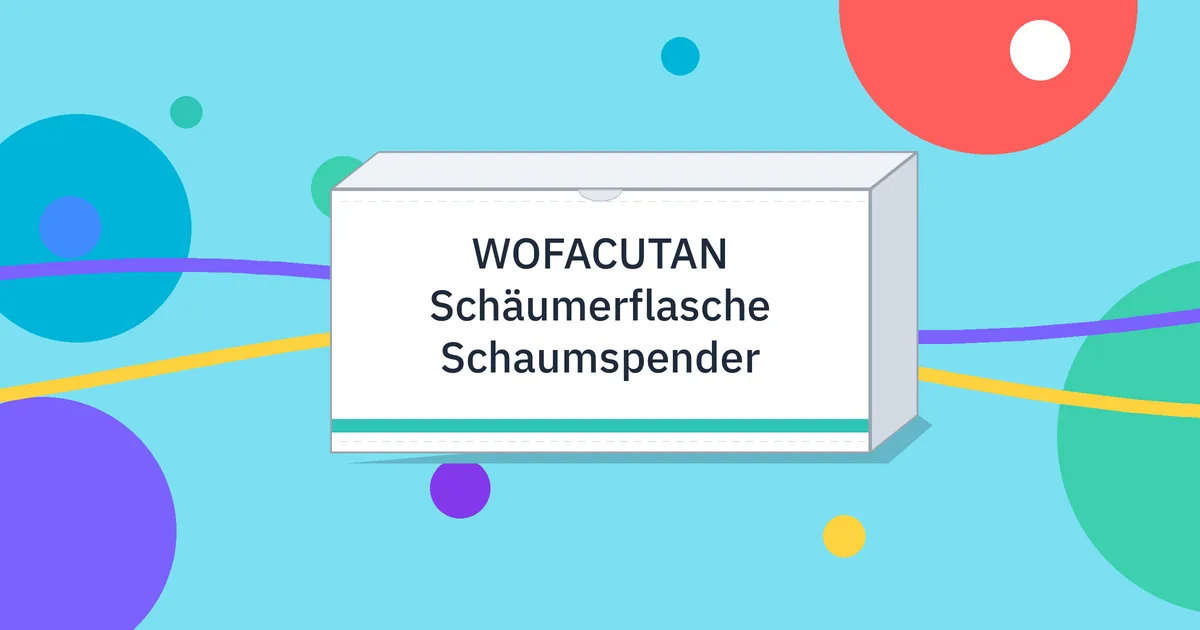 Symbolbild: Packung mit der Aufschrift WOFACUTAN Schäumerflasche Schaumspender (PZN 12872952) – Verfügbarkeit und Bezug in Apotheken in Frankfurt am Main