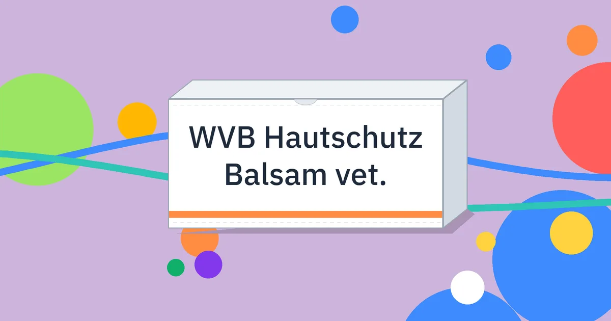 Symbolbild: Packung mit der Aufschrift WVB Hautschutz Balsam vet. (PZN 19815822) – Verfügbarkeit und Bezug in Apotheken in Frankfurt am Main