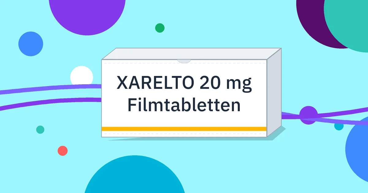 Symbolbild: Packung mit der Aufschrift XARELTO 20 mg Filmtabletten (PZN 10999341) – Verfügbarkeit und Bezug in Apotheken in Frankfurt am Main
