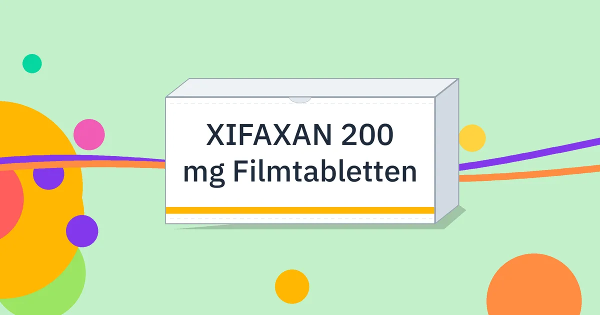 Symbolbild: Packung mit der Aufschrift XIFAXAN 200 mg Filmtabletten (PZN 11034611) – Verfügbarkeit und Bezug in Apotheken in Frankfurt am Main
