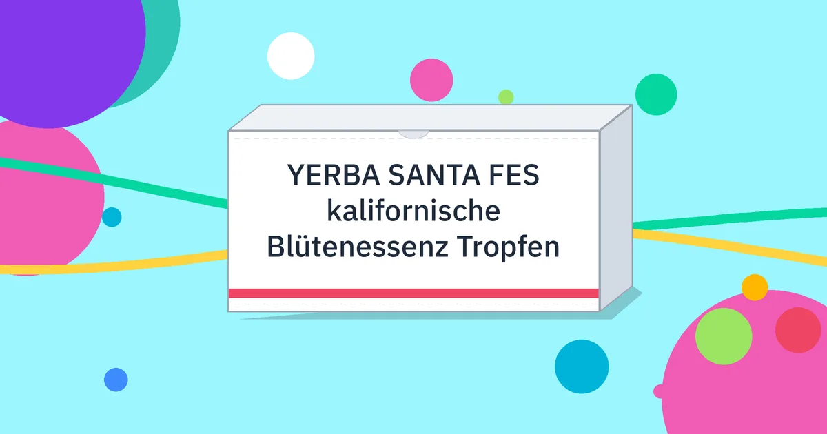 Symbolbild: Packung mit der Aufschrift YERBA SANTA FES kalifornische Blütenessenz Tropfen (PZN 09174084) – Verfügbarkeit und Bezug in Apotheken in Frankfurt am Main