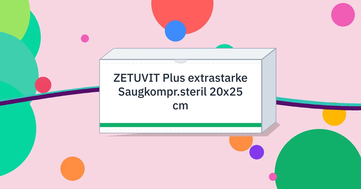 Symbolbild: Packung mit der Aufschrift ZETUVIT Plus extrastarke Saugkompr.steril 20x25 cm (PZN 19379025) – Verfügbarkeit und Bezug in Apotheken in Frankfurt am Main