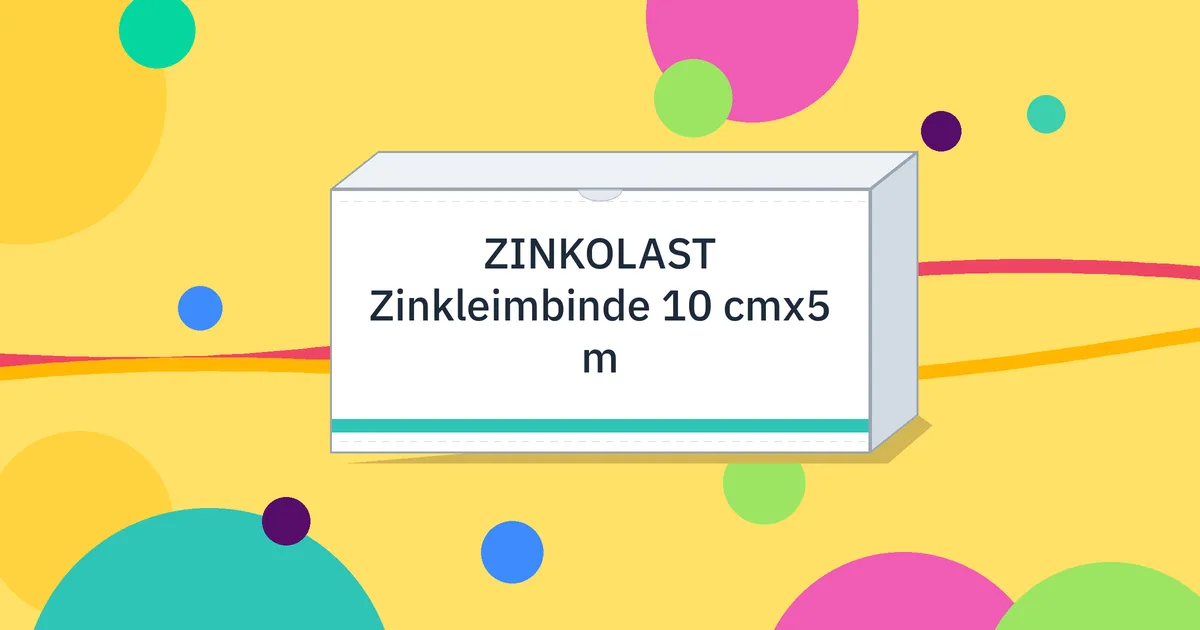 Symbolbild: Packung mit der Aufschrift ZINKOLAST Zinkleimbinde 10 cmx5 m (PZN 01576630) – Verfügbarkeit und Bezug in Apotheken in Frankfurt am Main