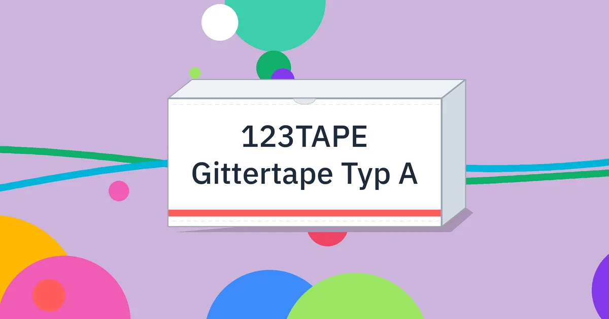 Symbolbild: Packung mit der Aufschrift 123TAPE Gittertape Typ A (PZN 20317012) – Verfügbarkeit und Bezug in Apotheken in Frankfurt am Main